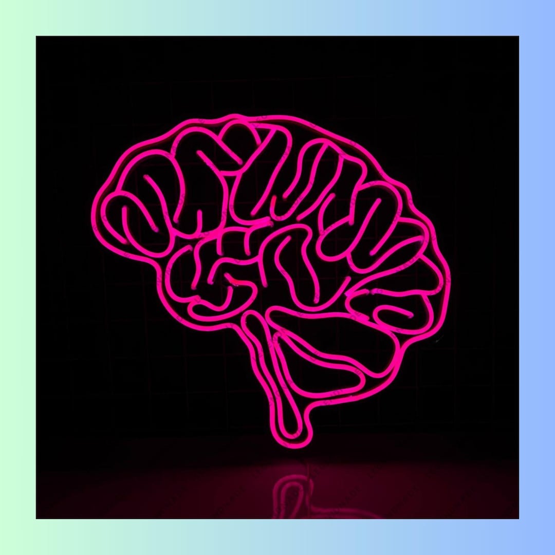 Brain Neon Sign, Custom Human Brain Led Sign, Human Brain Led Light ...