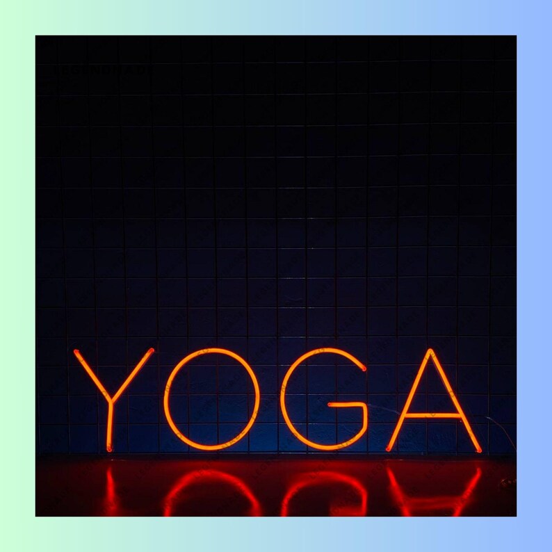 Yoga Neon Sign, Yoga Studio Led Sign, Yoga Studio Led Light, Yoga Text ...