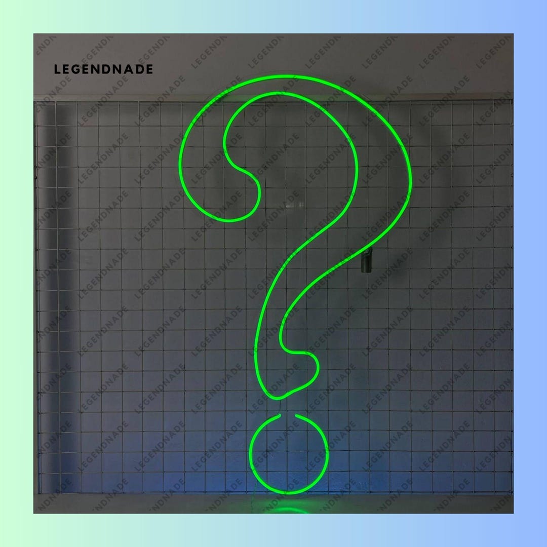 Question Mark Neon Sign, Question Mark Led Sign, Question Mark Led ...