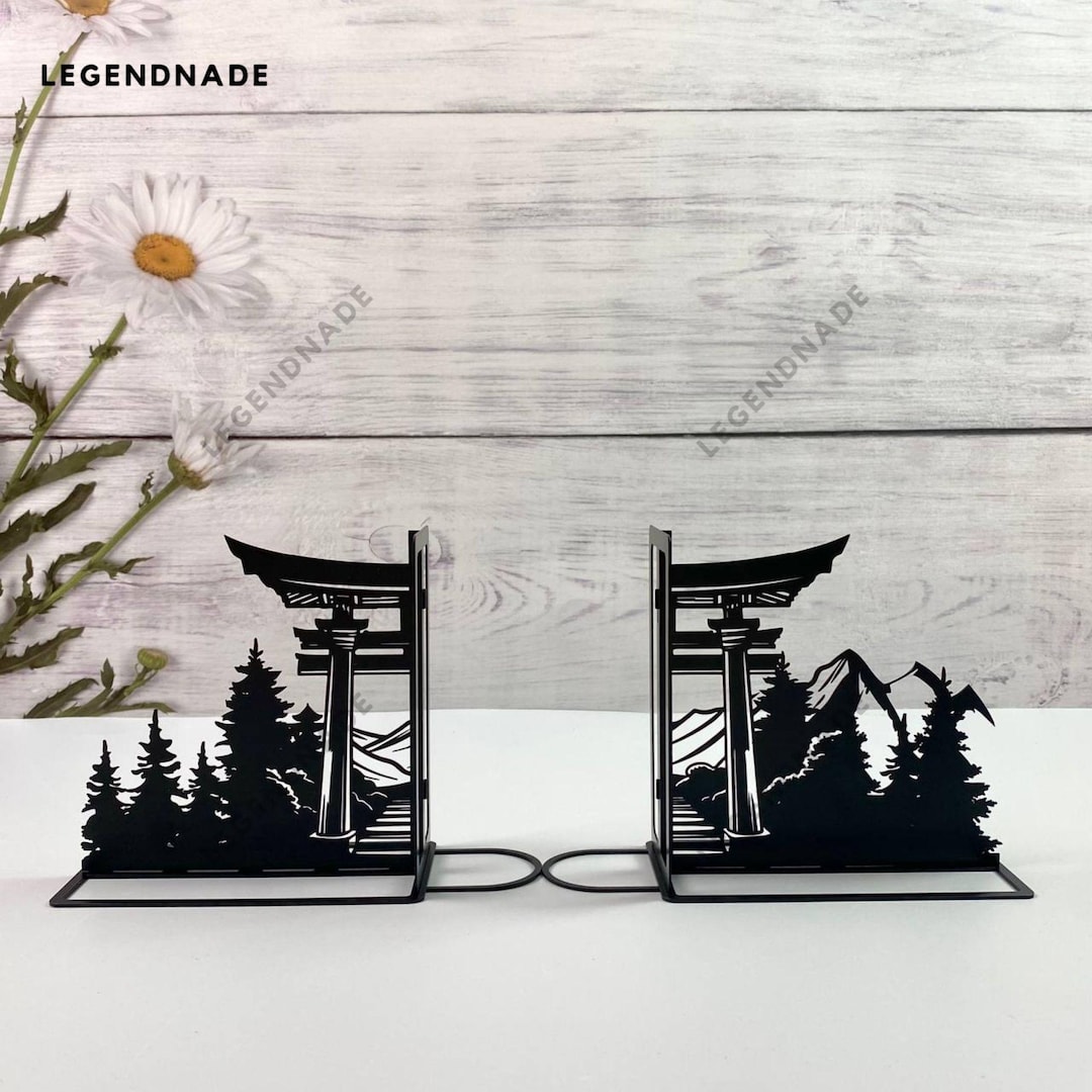 Personalized Torii Gate Metal Bookend Japan Torii Gate Metal Bookends ...