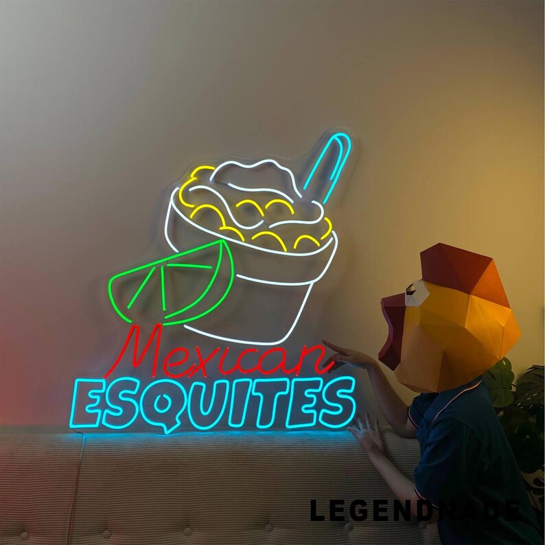 Mexican Esquites Neon Sign, Esquites Led Sign, Mexican Restaurant Led ...