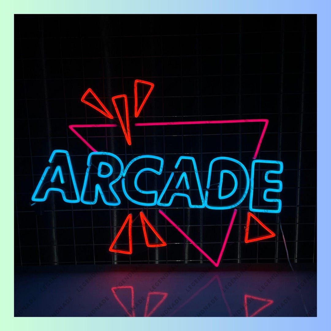 Arcade Neon Sign, Arcade Led Sign, Arcade Game Led Light, Gaming Wall ...