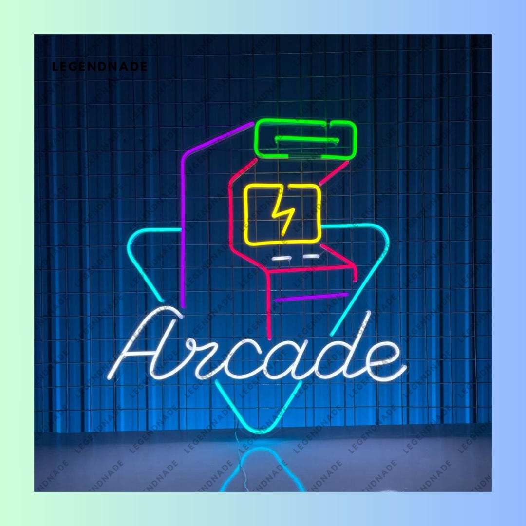 Arcade Neon Sign, Arcade Led Sign, Arcade Game Led Light, Gaming Wall ...