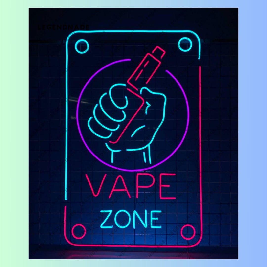 Vape Zone Neon Sign, Vape Smoking Led Sign, Smoking Vape Led Light ...