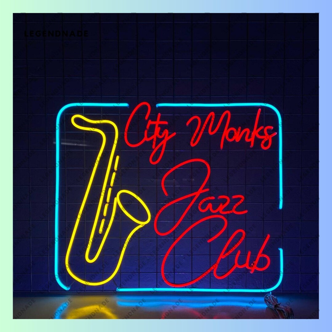 Jazz Club Neon Sign, Saxophone Led Sign, Music Band Led Light, Musical ...