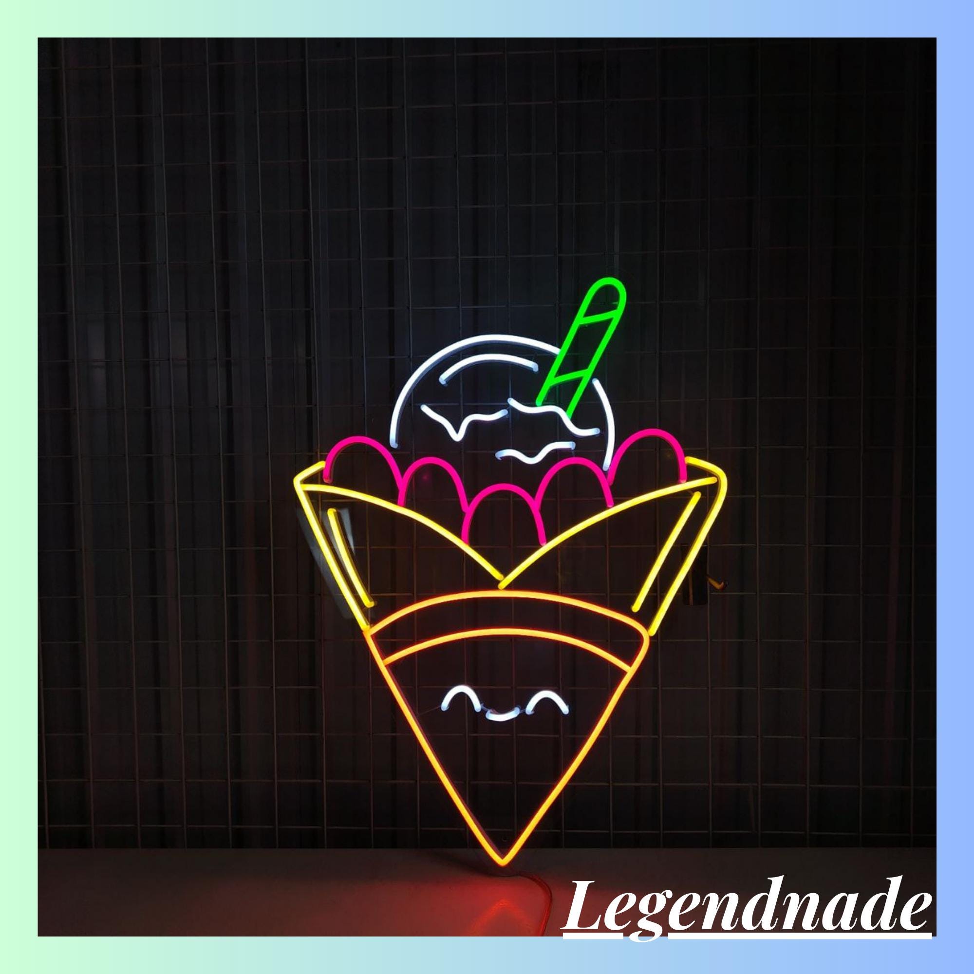Crepe Neon Sign, Bakery Led Sign, Cake Crepe Store Led Light, Fast Food ...