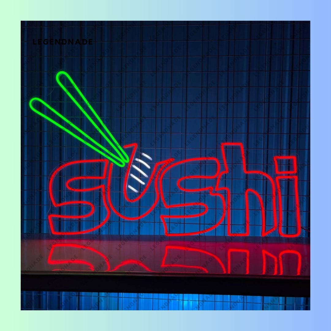 Sushi Neon Sign, Japanese Food Led Sign, Sushi Store Led Light, Sushi ...