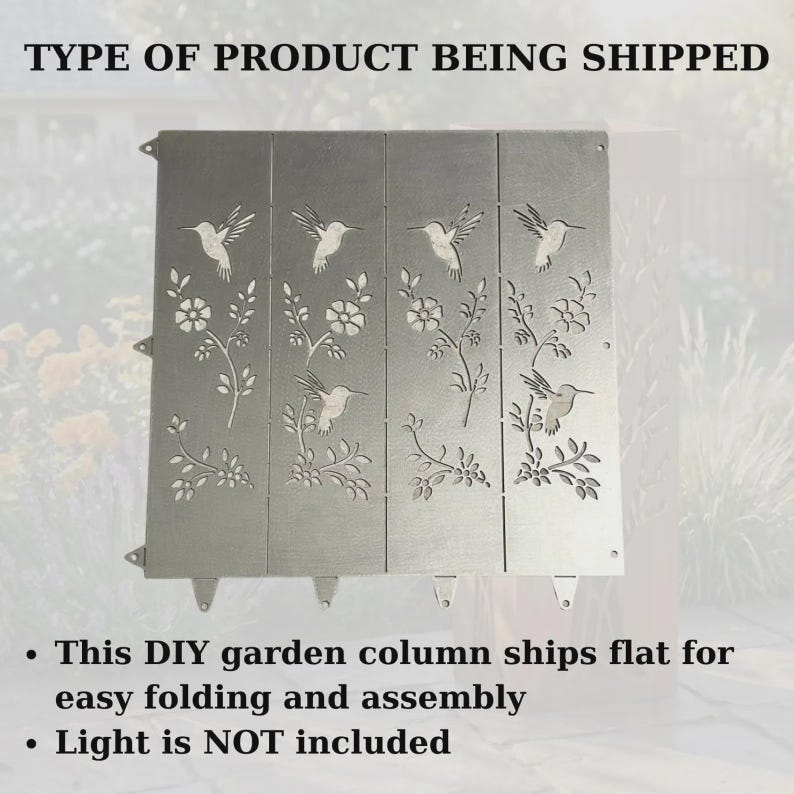 Fox Forest Metal Garden Column, Outdoor Pathway LED Light Box ...