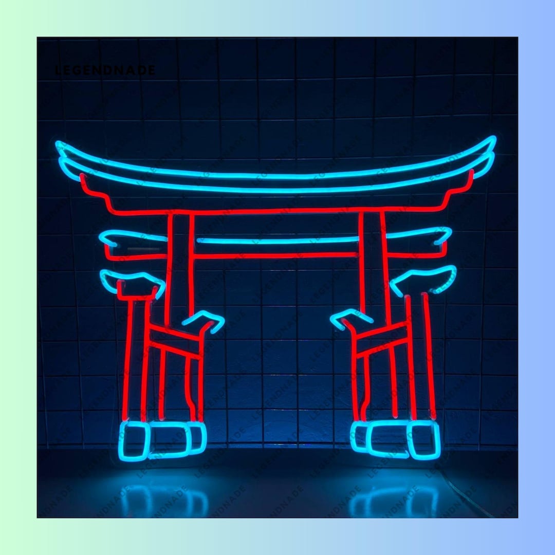 Torii Gate Neon Sign, Japanese Torii Gate Led Sign, Torii Gate Japan ...