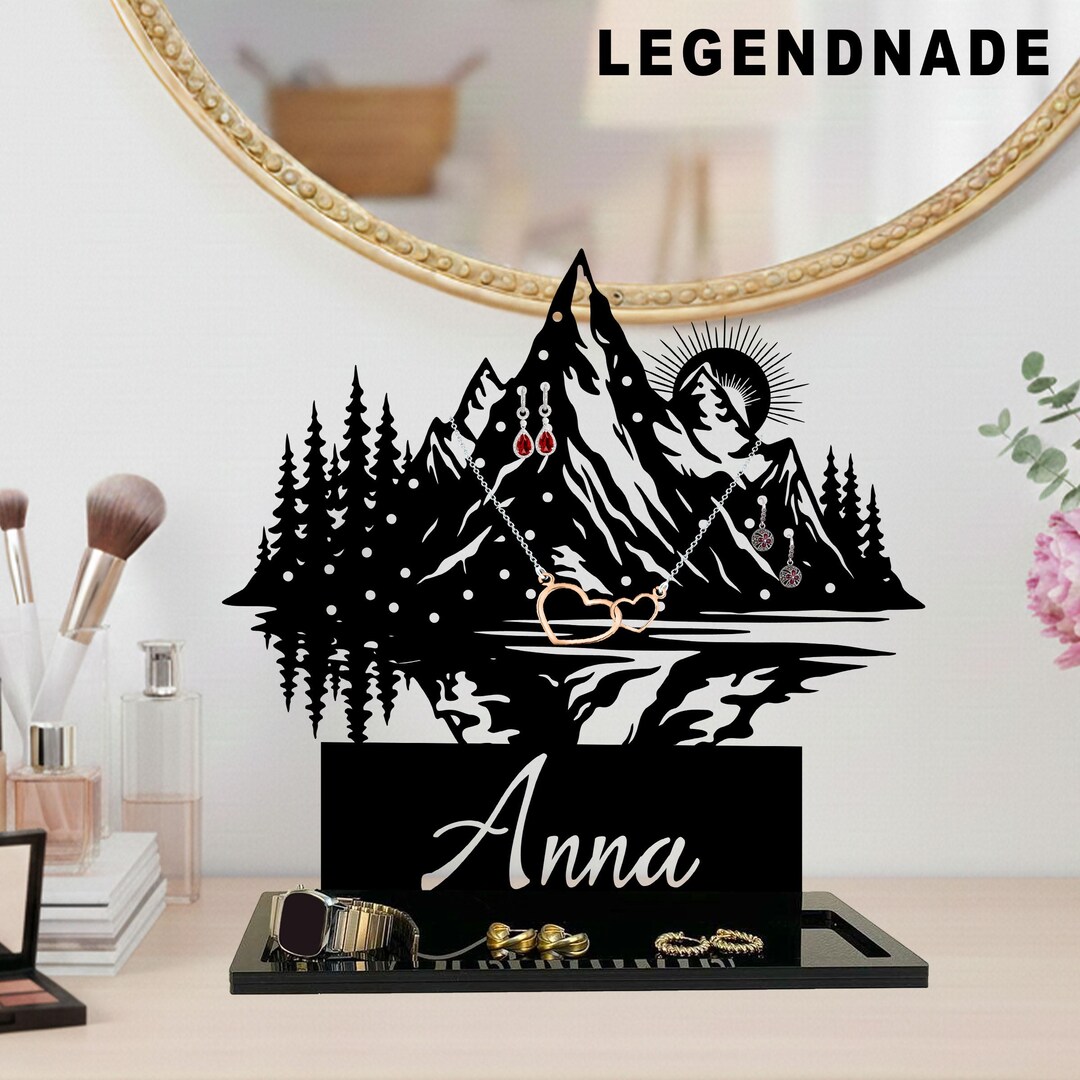 Mountain Jewelry Hanger: Landscape Metal Jewelry Organizer,gift for ...