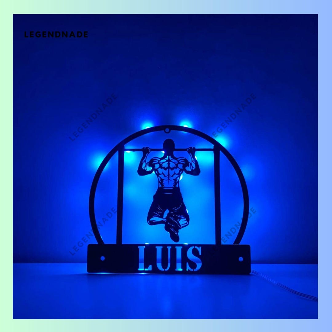 Personalized Calisthenics Metal Sign, Calisthenics Metal Light, Gymer ...