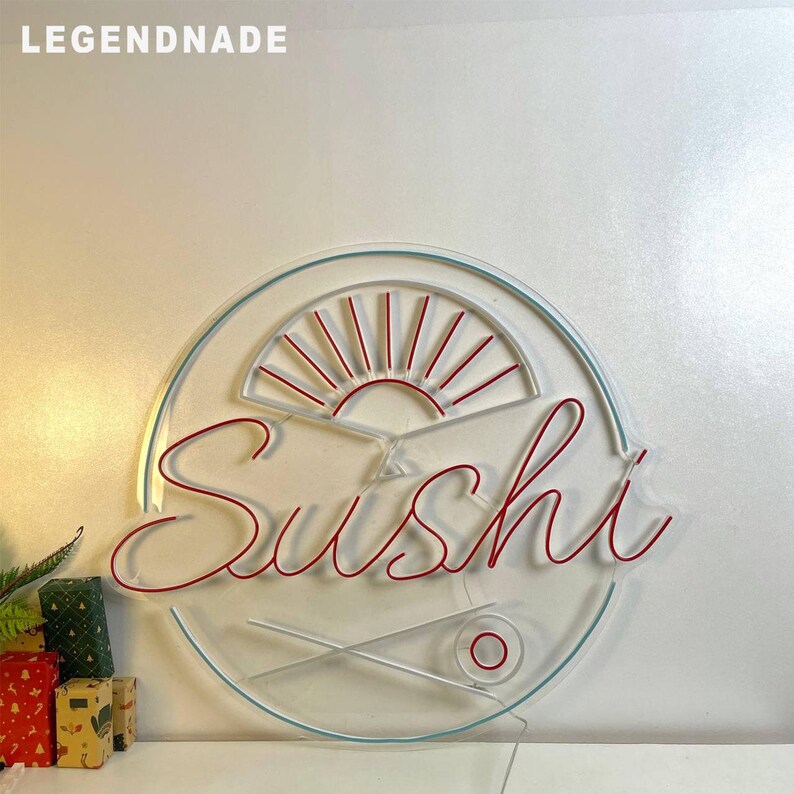 Japanese Sushi Neon Sign, Sushi Bar Wall Decor, Asian Restaurant Neon ...