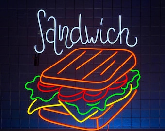 Original Sandwich Neon Sign, Sandwich Led Sign, Sandwiches Neon Light ...