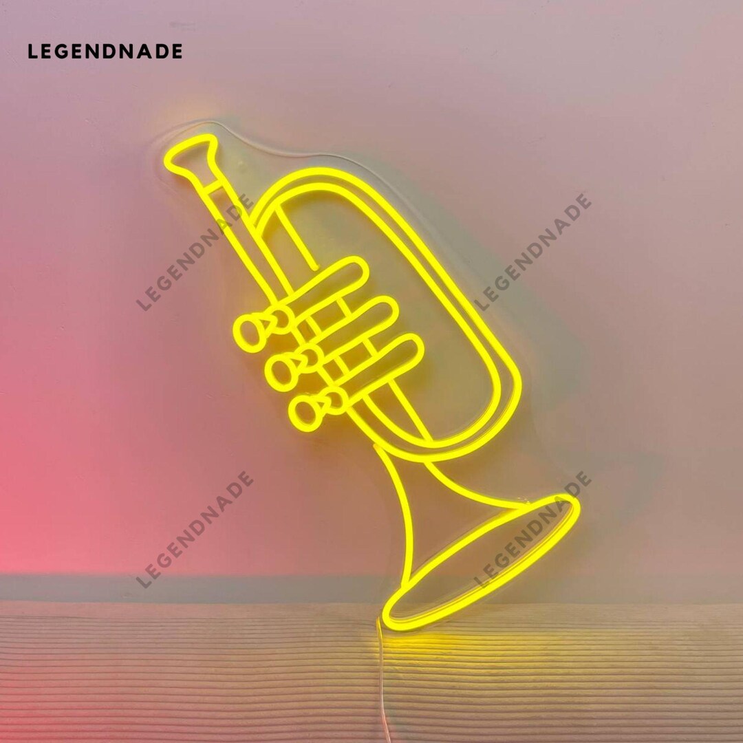 Trumpet Neon Sign, Trumpet Led Sign, Trumpet Music Led Light, Musical ...