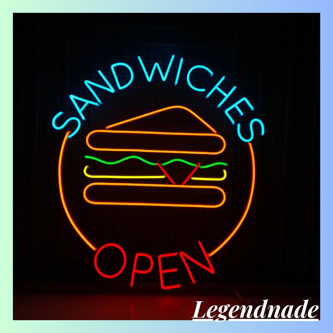 Sandwiches Open Neon Sign, Sandwiches Led Sign, Sandwiches Led Light ...