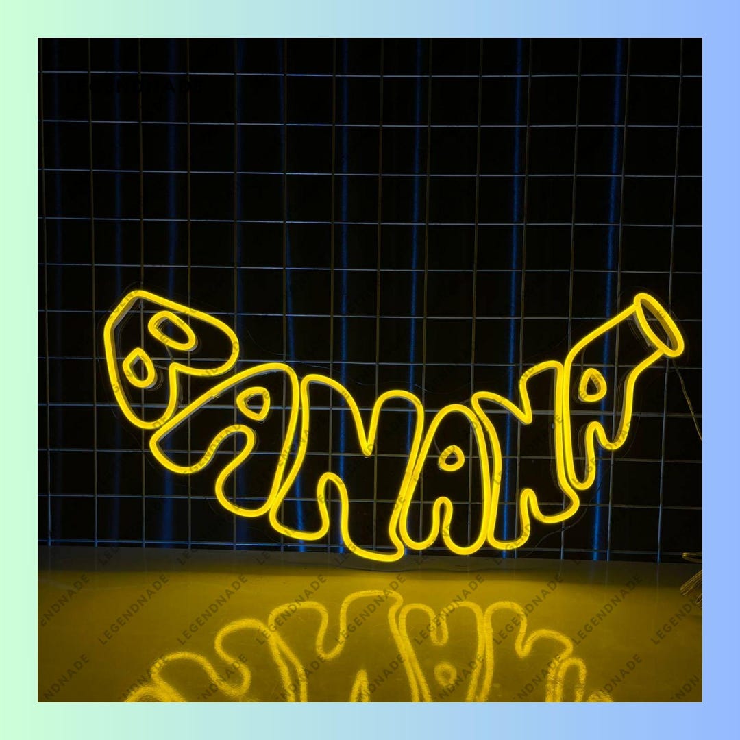 Banana Neon Sign, Banana Fruit Led Sign, Custom Banana Led Light ...