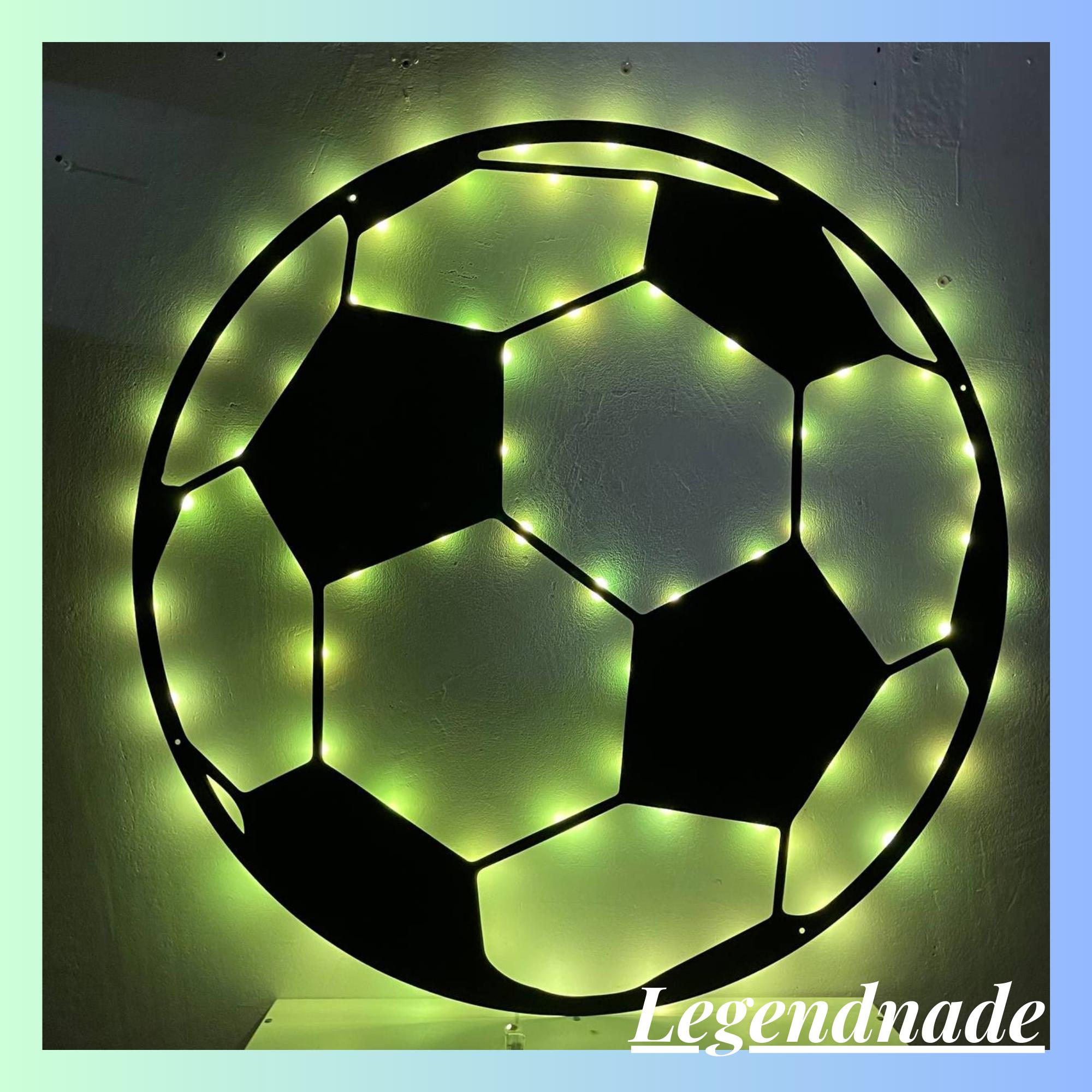 Personalized Soccer Ball Metal Sign, Soccer Ball Metal Light, Sport Led ...