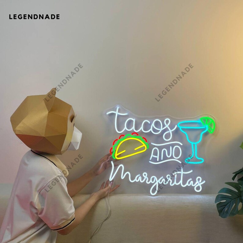Tacos and Margaritas Neon Sign, Tacos Led Sign, Margarita Led Light ...