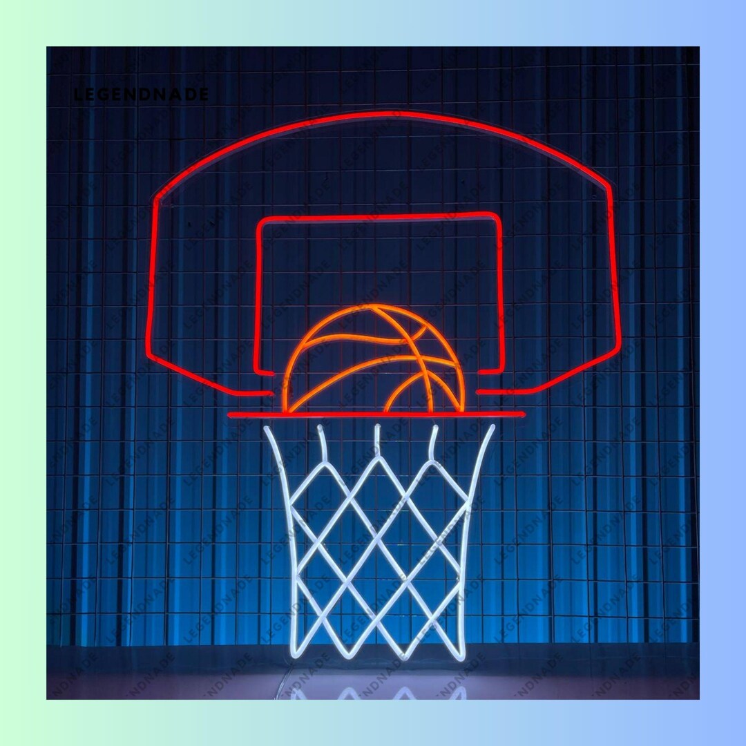 Basketball Neon Sign, Basketball Ball Sign, Basketball Led Light, Sport ...