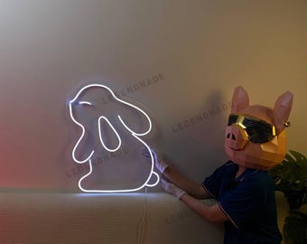 Rabbit Neon Sign, Bunny Neon Light, Easter Rabbit Led Light, Easter ...