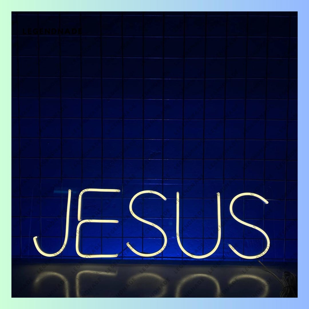 Jesus Neon Sign, Jesus Led Sign, Custom Jesus Led Light, Jesus Neon ...