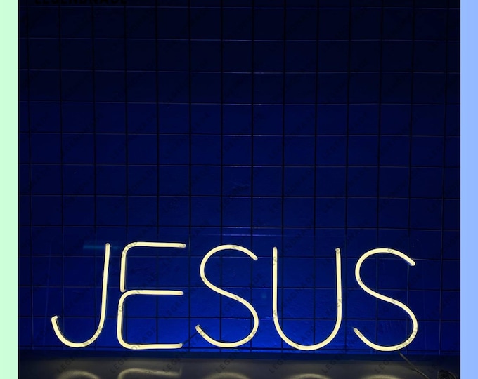 Jesus Neon Light, Jesus Led Sign, Jesus Christ Neon Sign, Christian ...