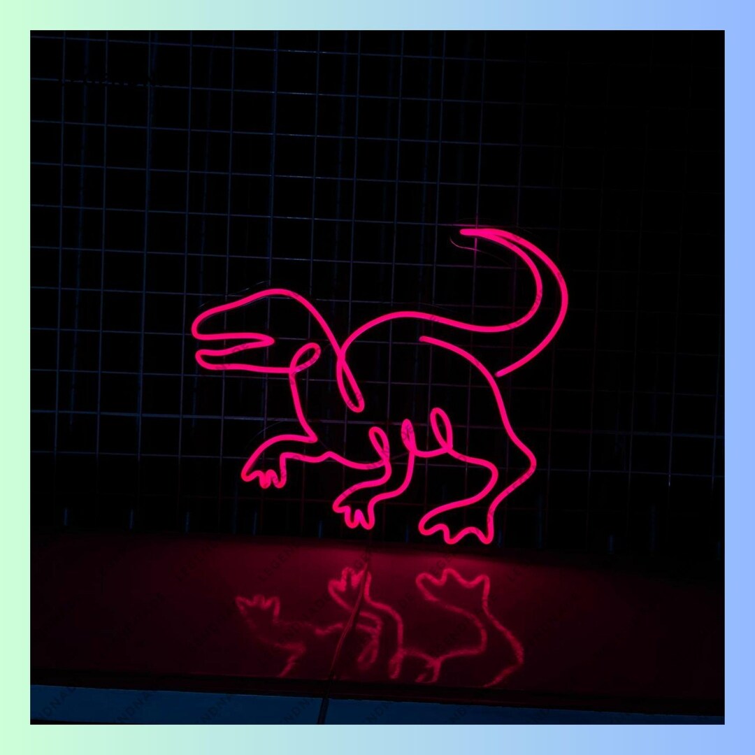 Dinosaur Neon Sign, Dinosaur Led Sign Decor, Dinosaur Led Light ...