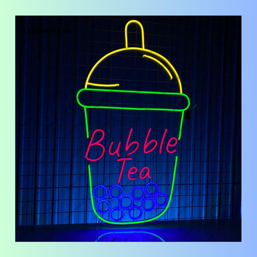 Bubble Tea Neon Sign, Bubble Tea Led Sign, Milk Tea Led Light, Boba Tea ...