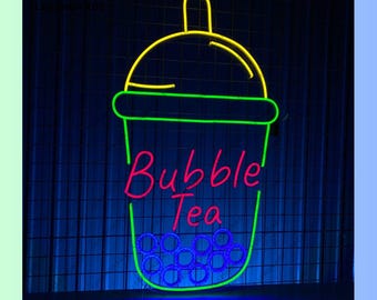 Bubble Tea Neon Sign, Milk Tea Led Sign, Boba Tea Neon Light, Bubble ...
