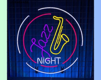 Jazz Cafe Saxophone Neon Sign, Saxophone Neon Light, Saxophone Music ...
