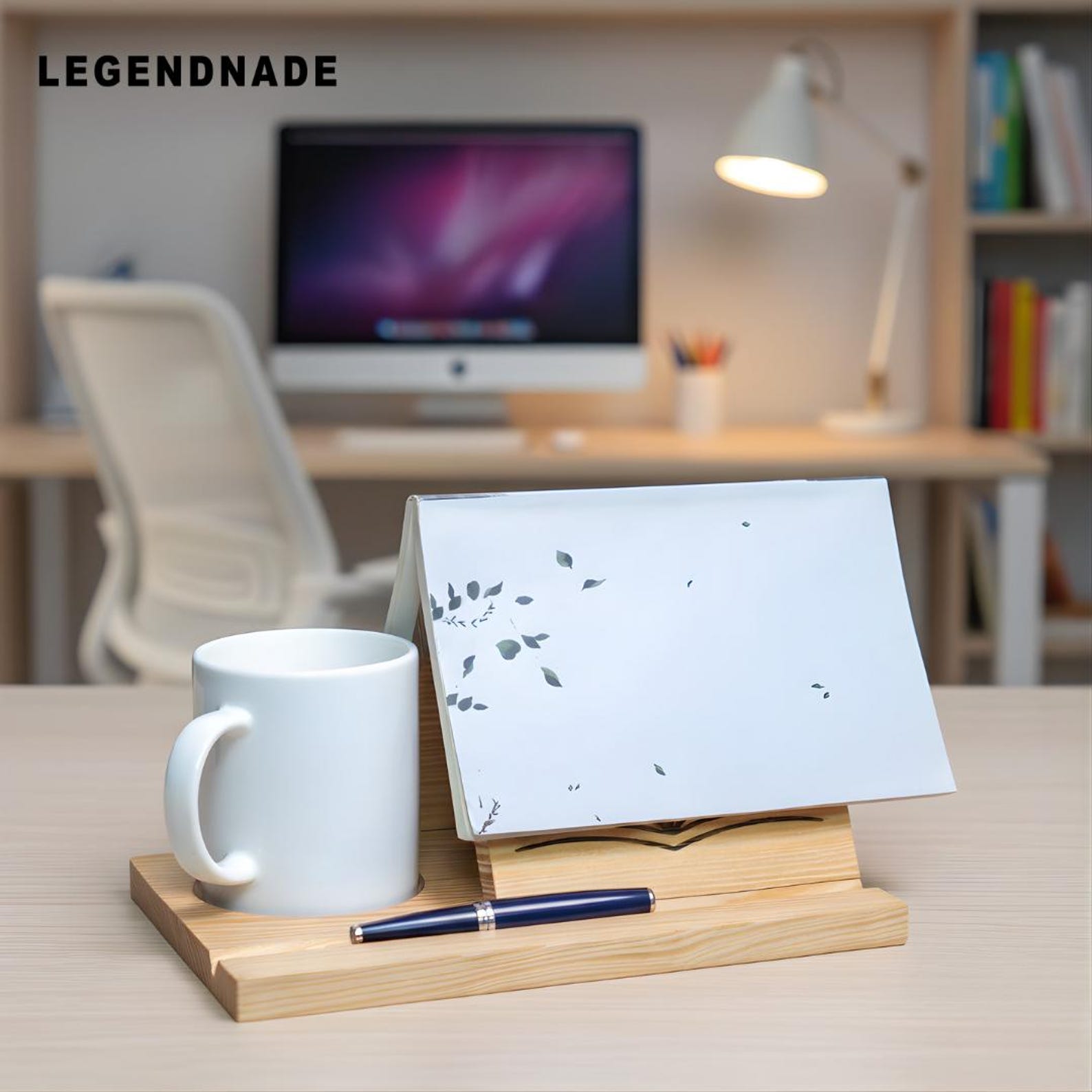 Tree Wooden Triangle Book Stand, Hummingbird Book Holder With Slot for ...