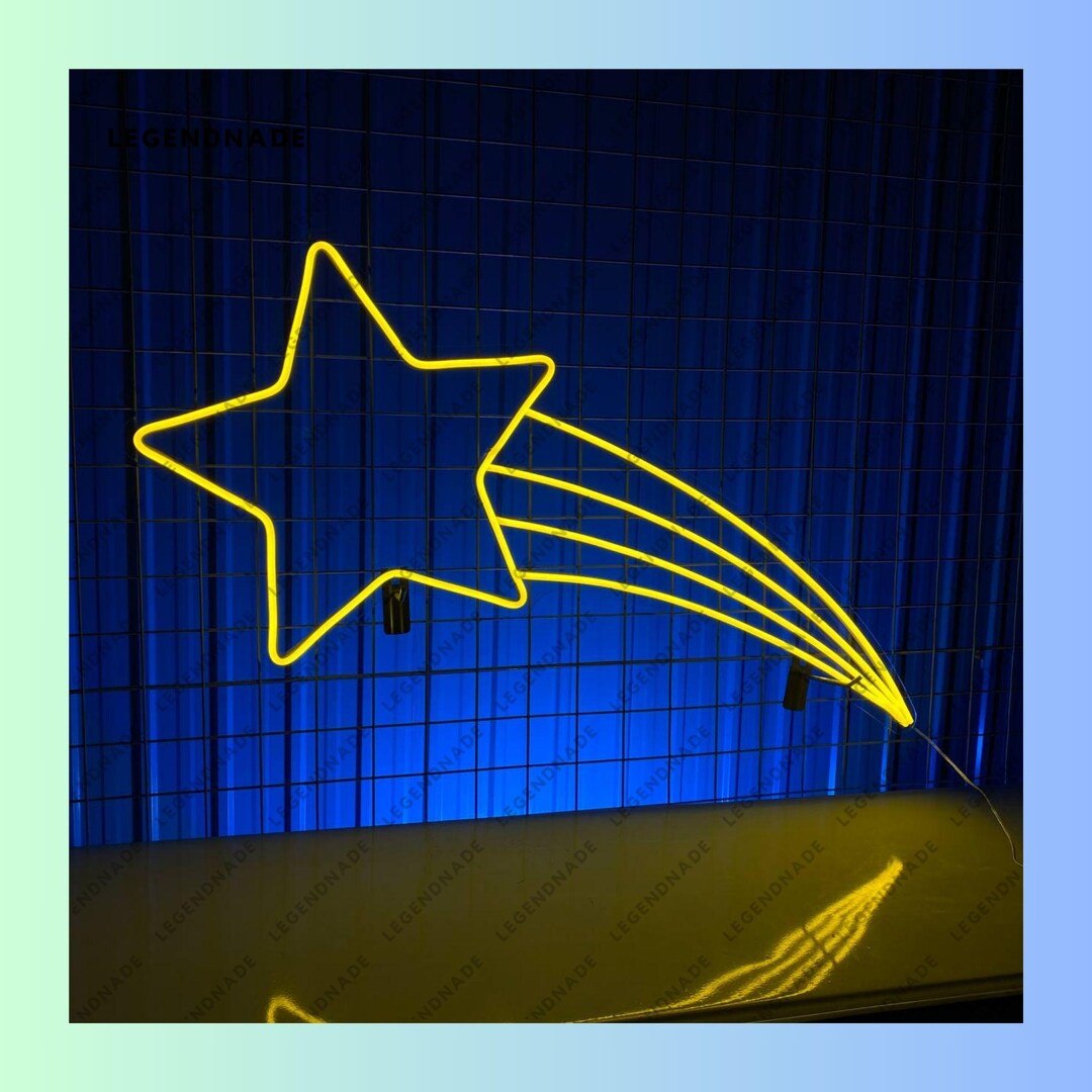 Christmas Star Neon Sign, Shooting Star Led Sign, Merry Christmas Led ...