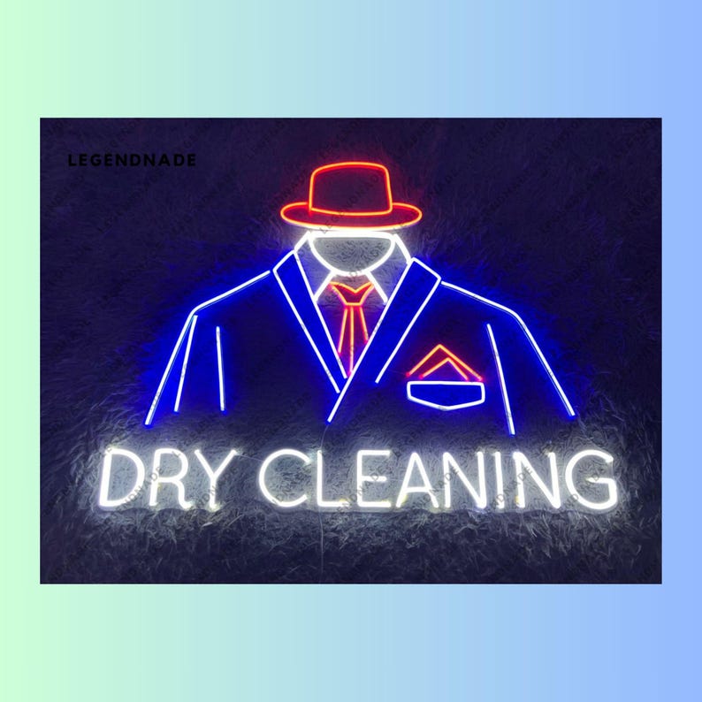 Dry Cleaning Neon Sign, Laundry Room Led Sign, Vest Clothes Led Light ...