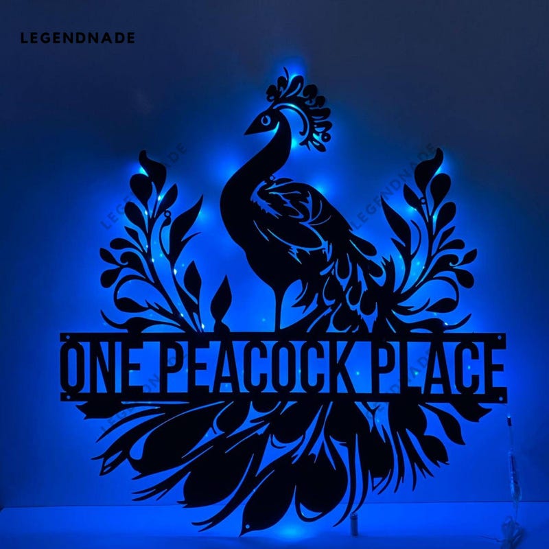 Peacock Sign - Etsy