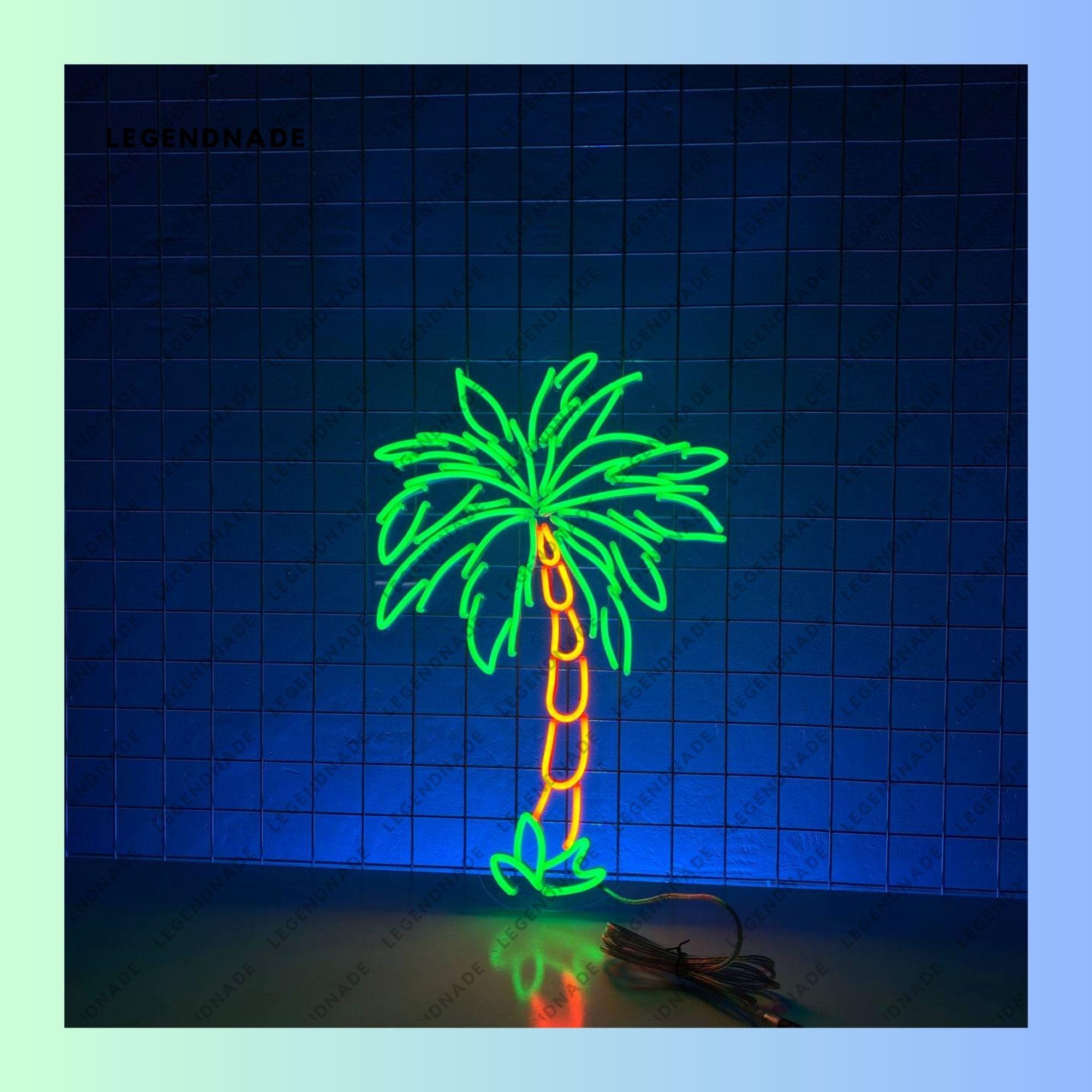 Palm Tree Neon Sign, Palm Tree Led Sign, Palm Tree Beach Led Light ...