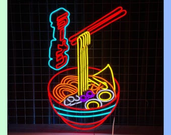 Ramen Neon Sign, Japanese Ramen Noodles Led Sign, Ramen Noodle Bowl Led ...