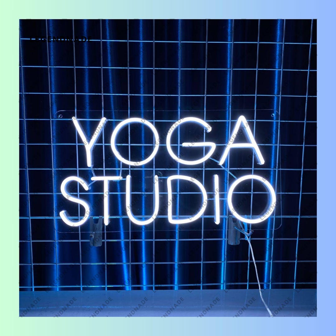 Yoga Studio Neon Sign, Yoga Led Sign, Yoga Studio Led Light, Yoga Text ...