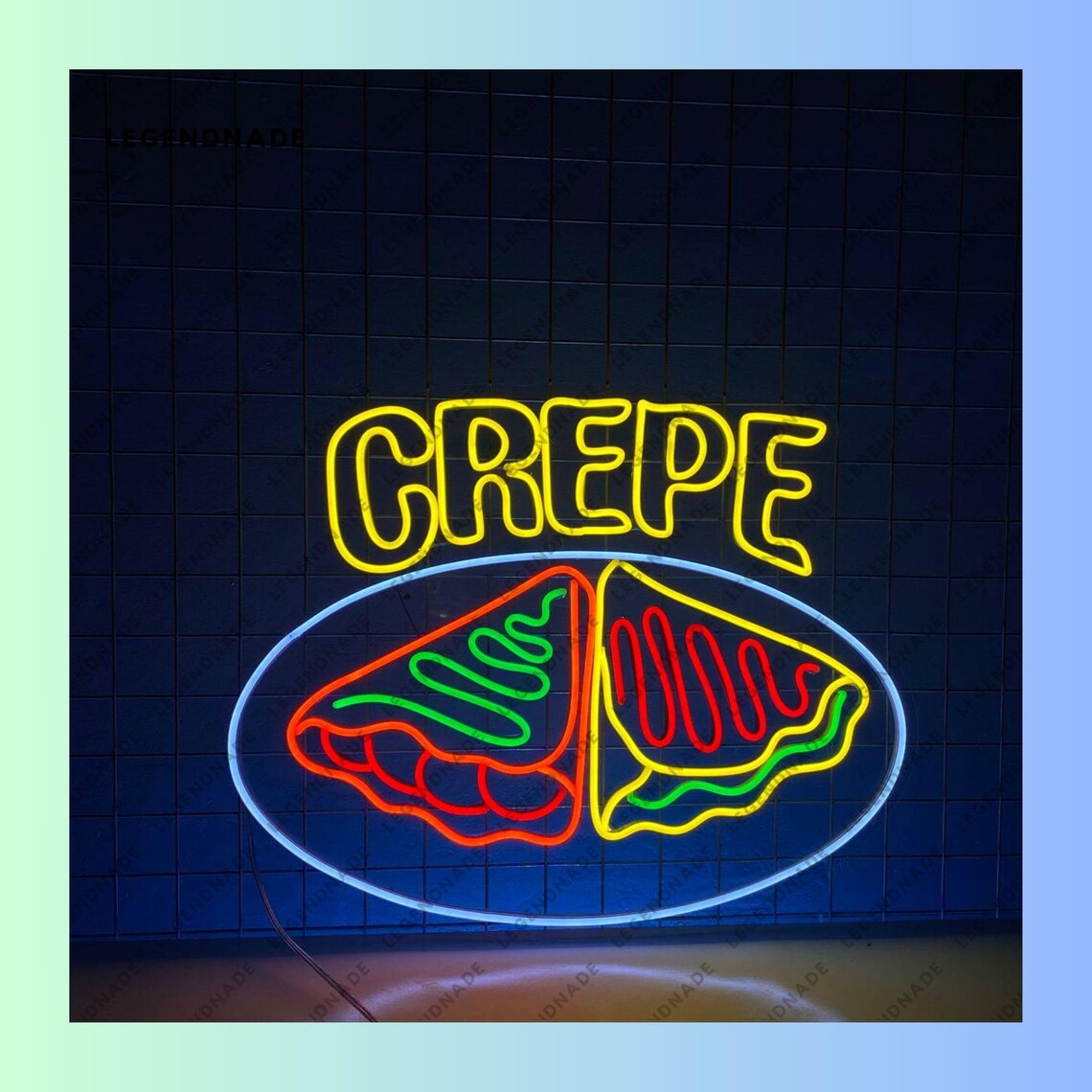 Crepe Neon Sign, France Crepe Led Sign, Crepe Led Light, Pancake Neon ...