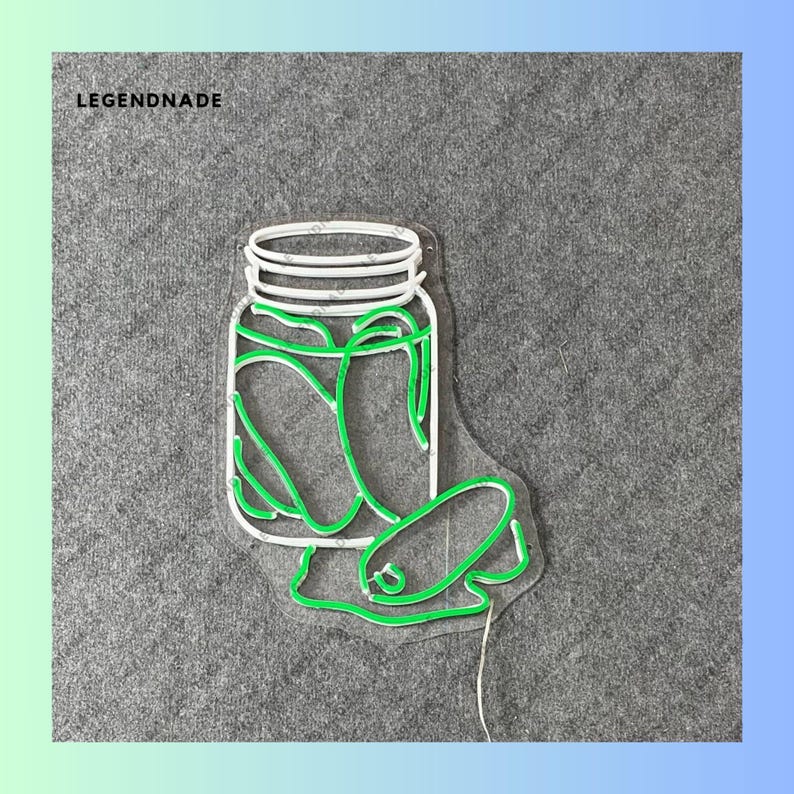 Pickle Neon Sign, Jar of Pickles Led Sign, Pickle Food Led Light ...