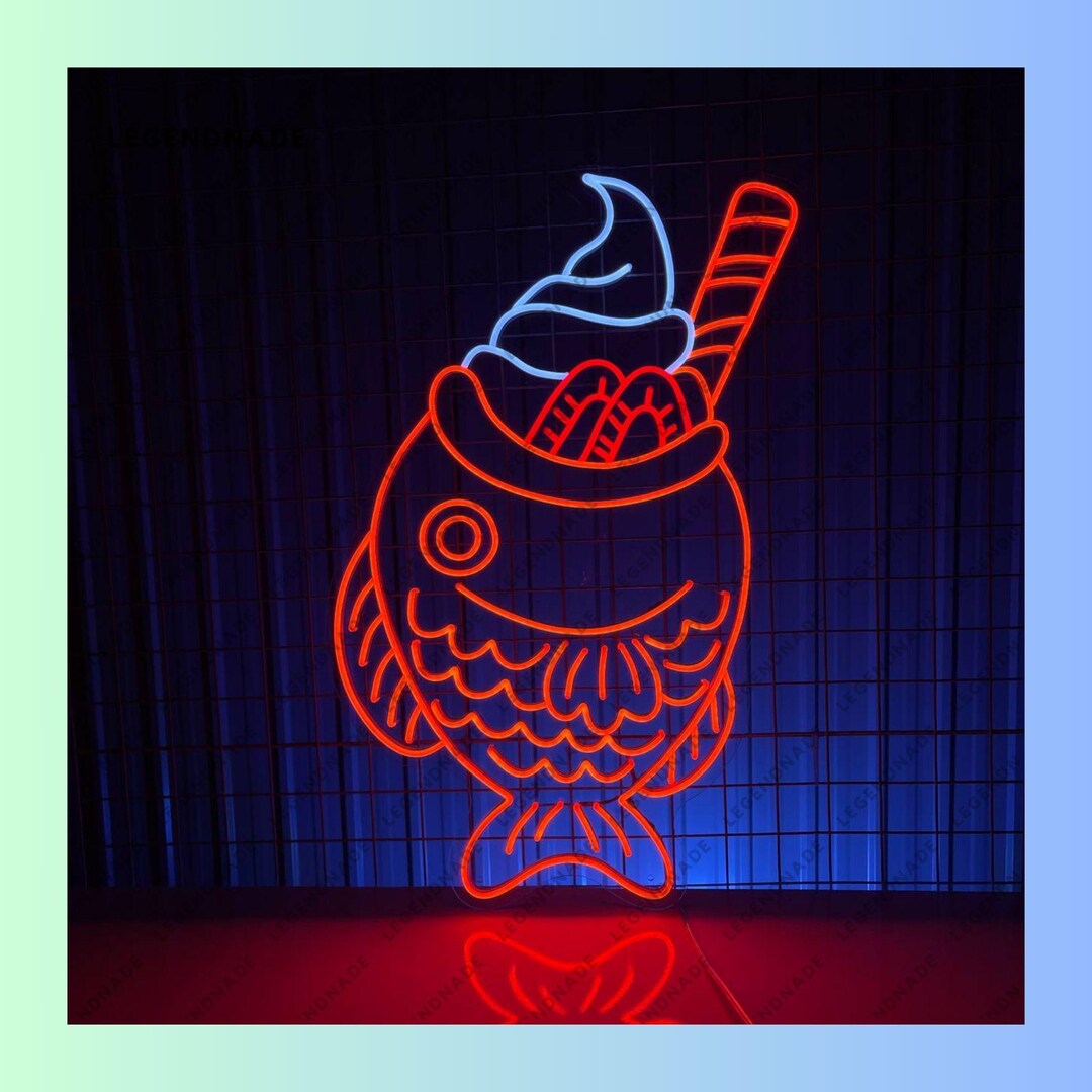 Japanese Taiyaki Neon Sign, Japan Ice Cream Led Sign, Taiyaki Led Light ...