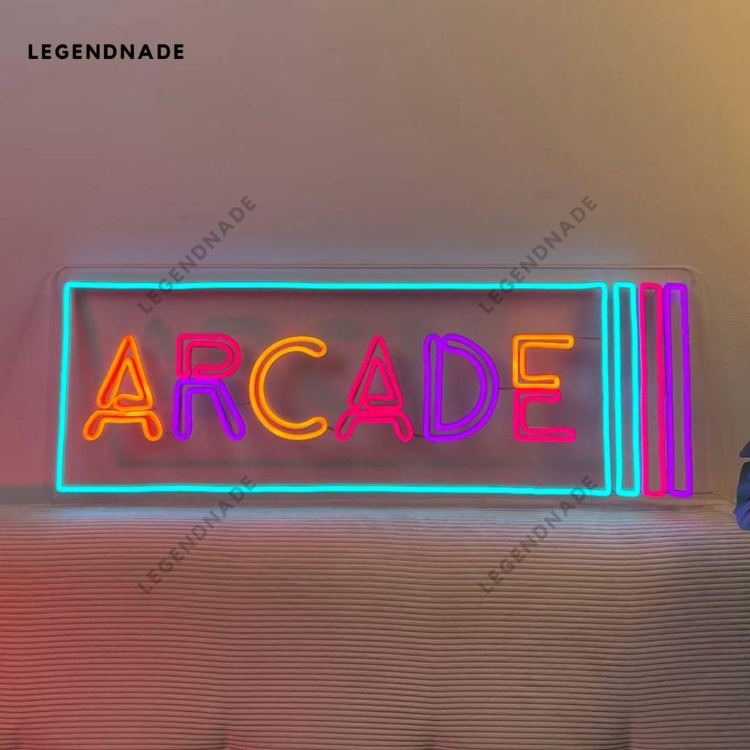 Arcade Neon Sign, Arcade Led Sign, Arcade Game Led Light, Gaming Wall ...