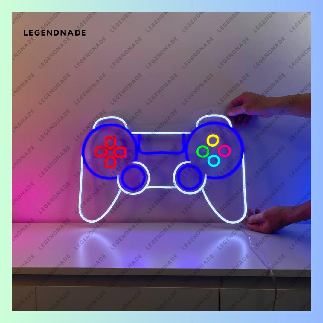 Gamepad Neon Sign, Game Controller Led Sign, Gaming Room Led Light ...