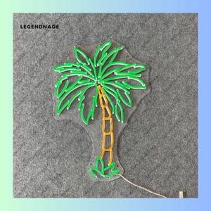 Palm Tree Neon Sign, Palm Tree Led Sign, Palm Tree Beach Led Light ...
