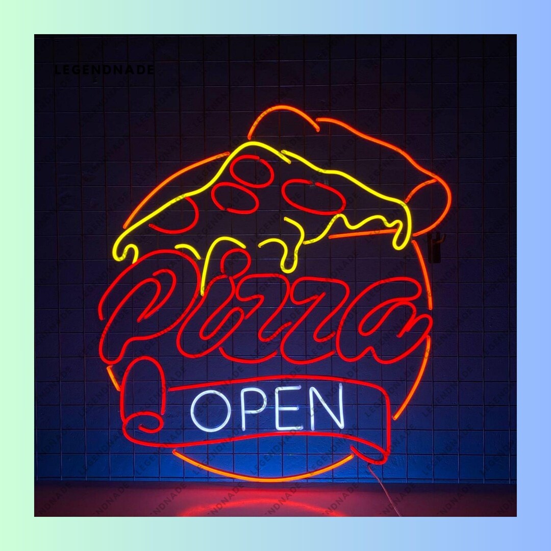 Pizza Open Neon Sign, Pizza Slice Led Sign, Italian Pizza Store Led ...