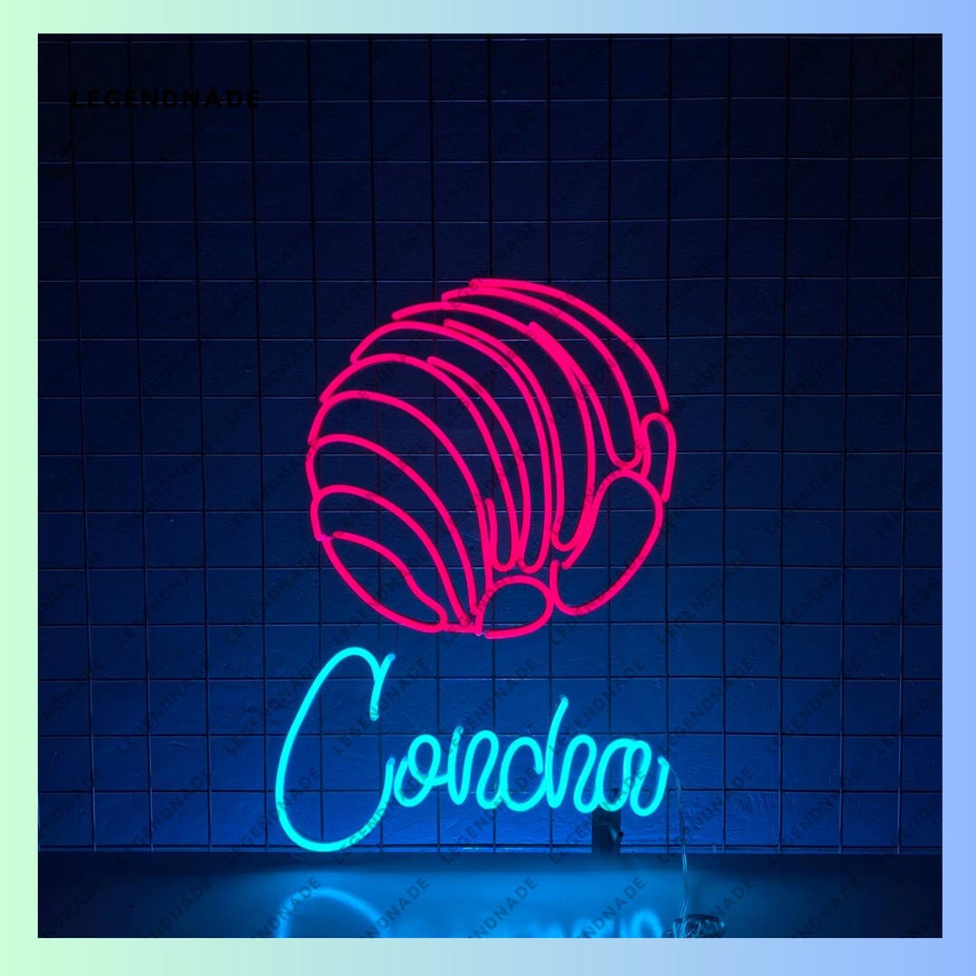 Concha Neon Sign, Mexican Concha Led Light, Mexico Concha Neon Light ...