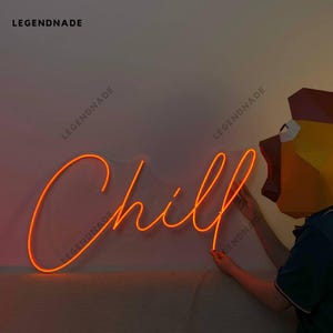Chill Neon Sign, Chill Led Sign, Custom Text Chill Led Light, Chill ...