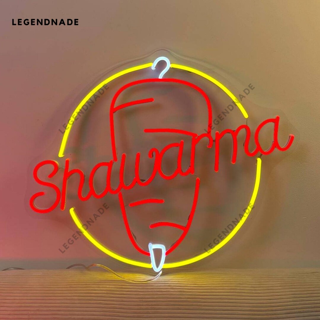 Shawarma Neon Sign, Middle Eastern Shawarma Led Sign, Shawarma Neon ...