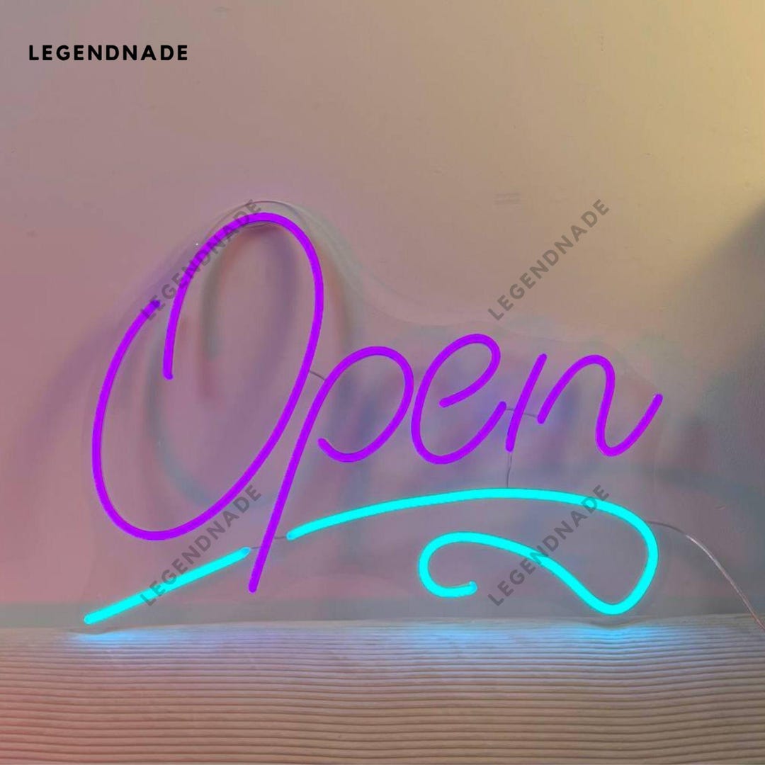Open Neon Sign, Custom Open Logo Led Sign, Custom Open Text Led Light ...