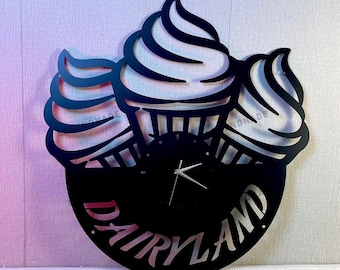 Personalized Ice Cream Shop Wall Clock - Etsy