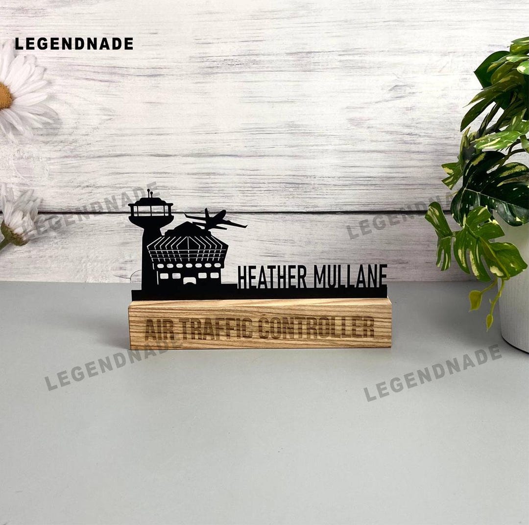 Custom Air Traffic Controller Metal Desk Name Plate, Personalized Air ...